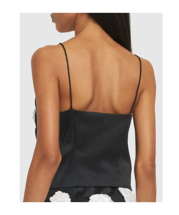ROTATE BY BIRGER CHRISTENSEN Embellished Floral Applique Camisole