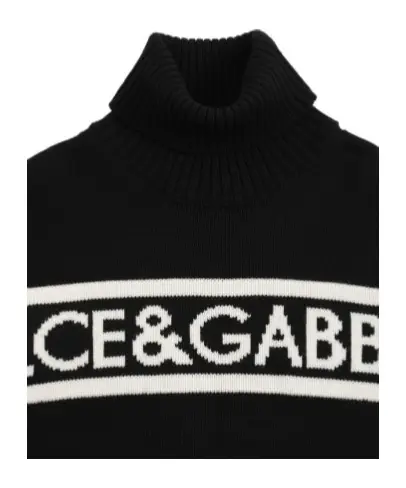 Dolce & Gabbana Logo Wool Knitted Turtleneck Sweater