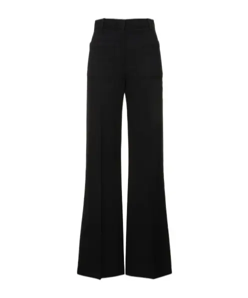 Victoria Beckham Flared Trousers - Black