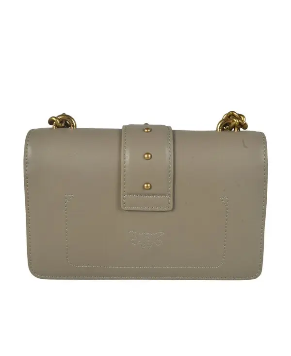 Pinko Love One Logo Plaque Mini Crossbody Bag - Gray