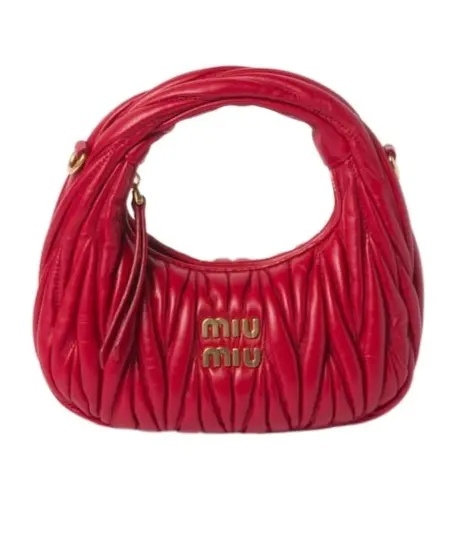Miu Miu Wander Matelassé Nappa Leather Hobo Mini-bag