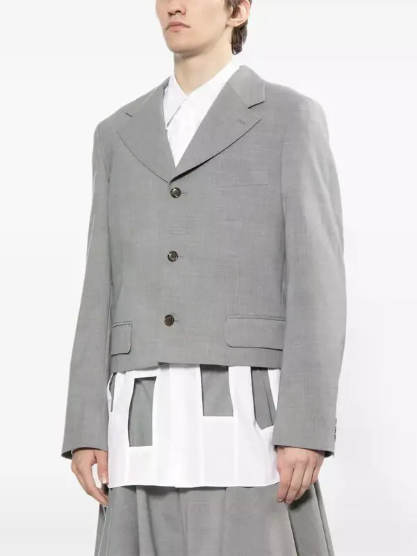 Comme Des Garçons Cropped Blazer - Grey