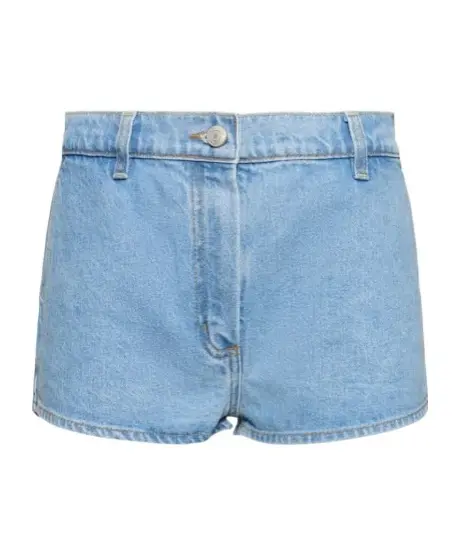 Magda Butrym Cotton Denim Shorts - Blue