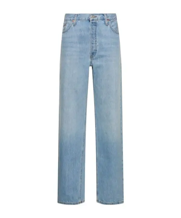 RE/DONE Low-rise Jeans With Button Fly And Faded Wash - Blue