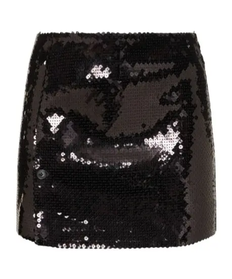 16Arlington Quattro Sequin Mini Skirt - Black