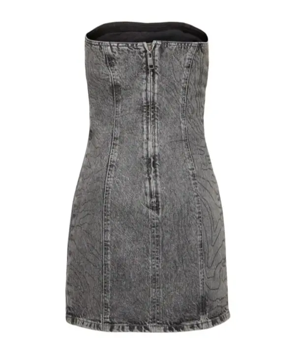 ROTATE BY BIRGER CHRISTENSEN Sleeveless Zip-up Denim Mini Dress