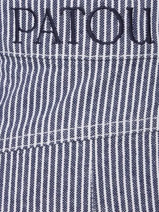 PATOU Striped Denim Shorts