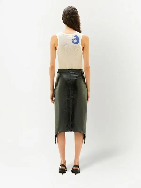 COURREGES High-waisted Skirt With Slit Design