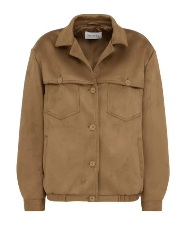 THE FRANKIE SHOP Long Sleeve Casual Jacket - Brown