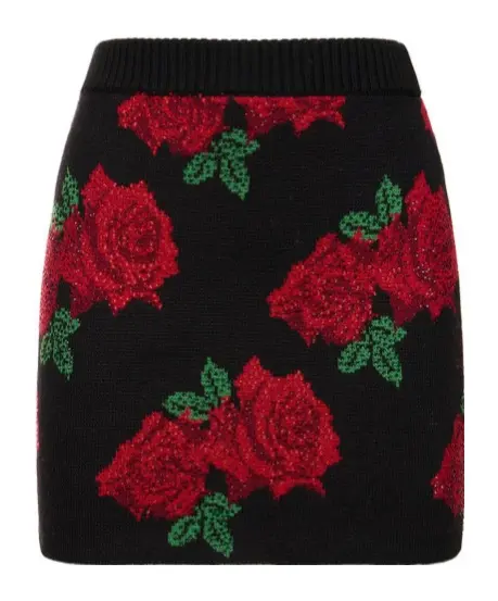 Giuseppe Di Morabito Rose Jacquard Knit Skirt