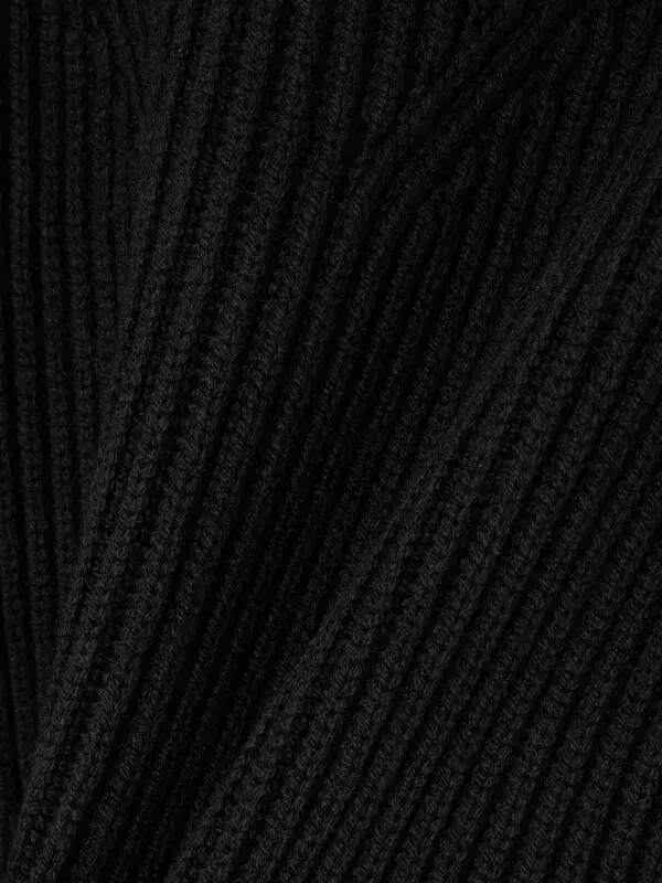 JIL SANDER Ribbed Knit Turtleneck Sweater With Split Hem