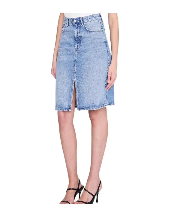 ANINE BING Mid-rise Denim Skirt With Classic Five-pocket Design