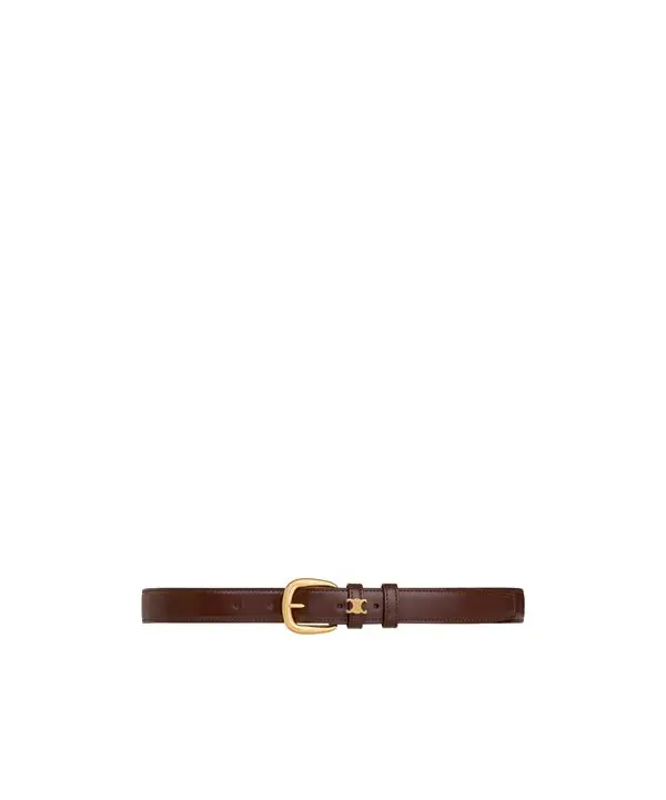 Celine Vivienne Belt 25mm In Taurillon Leather - Brown