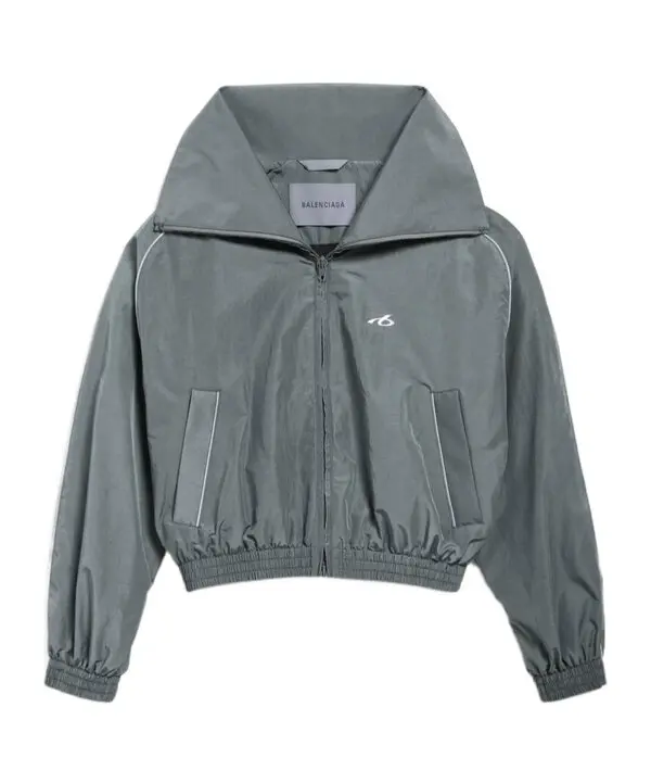 Balenciaga High Collar Track Jacket - Like Gray