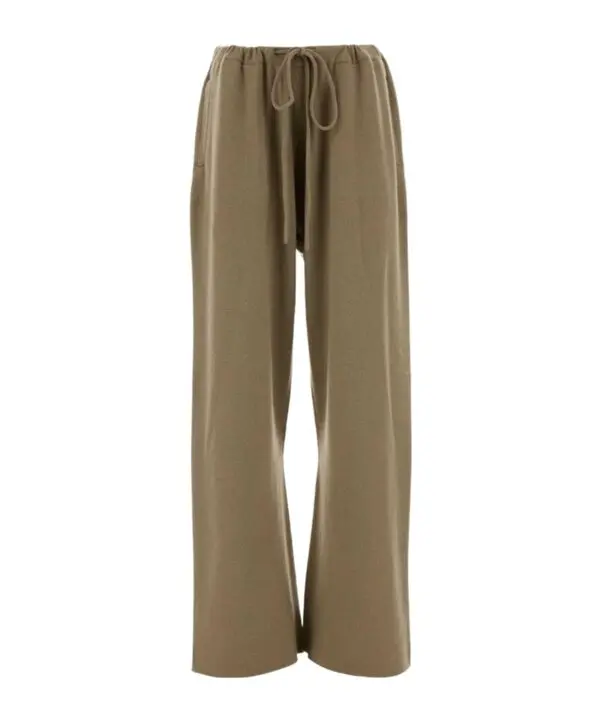 Extreme Cashmere Drawstring Waist Cashmere Blend Pants - Brown