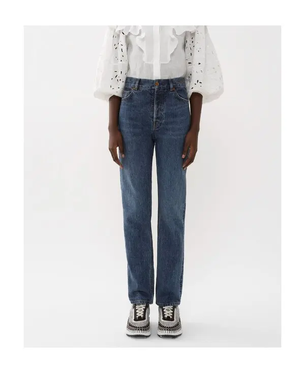 Chloé High-waisted Straight-leg Jeans