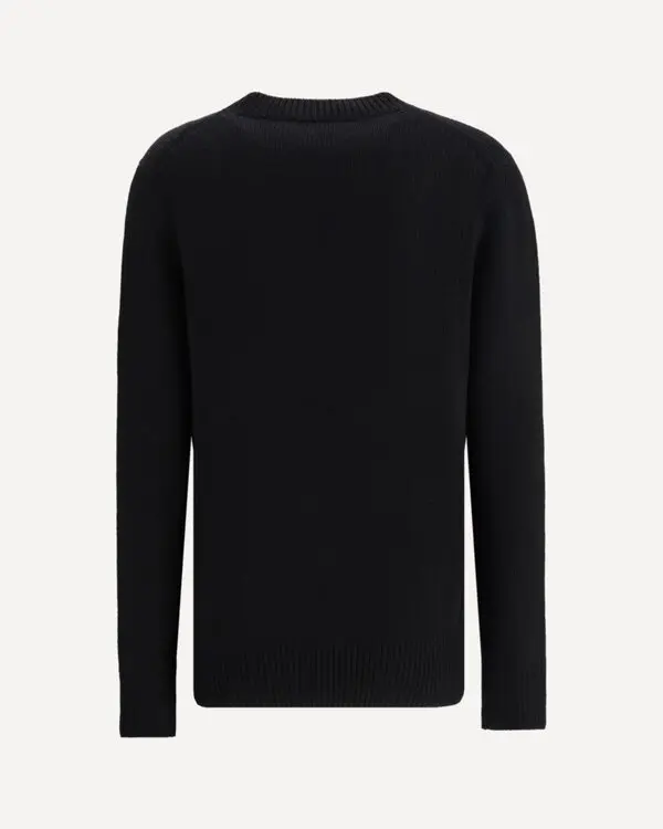 Burberry Equestrian Knight Intarsia-knit Crewneck Jumper - Black