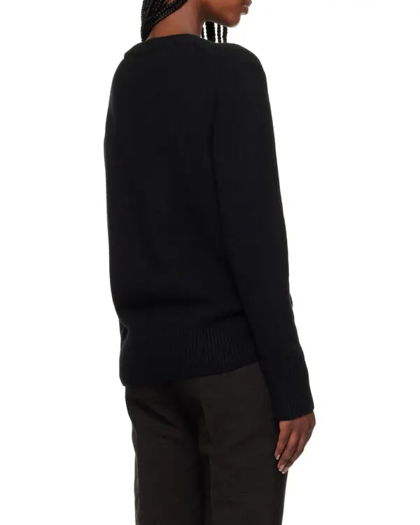 Burberry Equestrian Knight Intarsia-knit Crewneck Jumper - Black