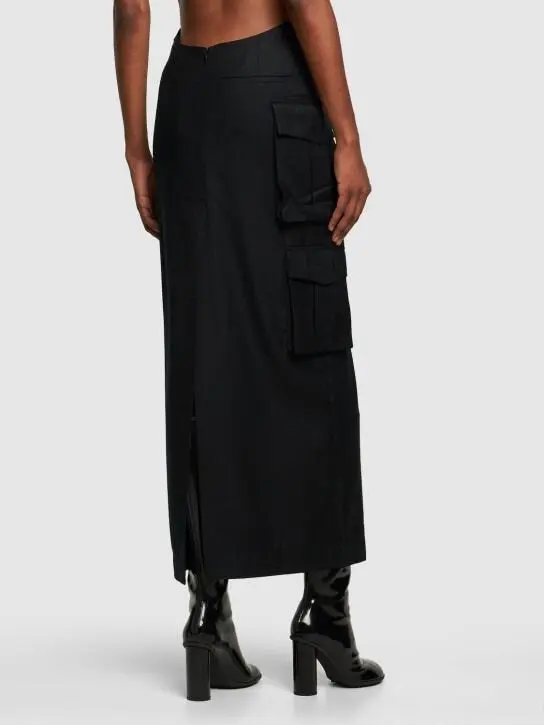 AYA MUSE Mid-length Cargo Skirt With Slit Detail