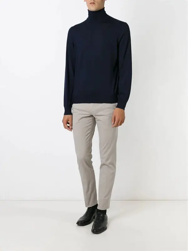 Brunello Cucinelli Long Sleeve Turtleneck Jumper - Blue