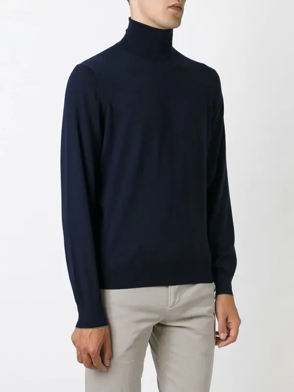 Brunello Cucinelli Long Sleeve Turtleneck Jumper - Blue