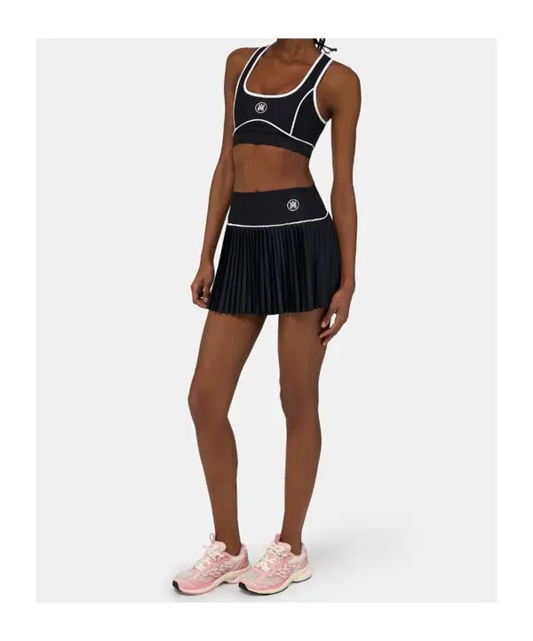 Amiri Pleated Mini Skirt With Contrast Piping