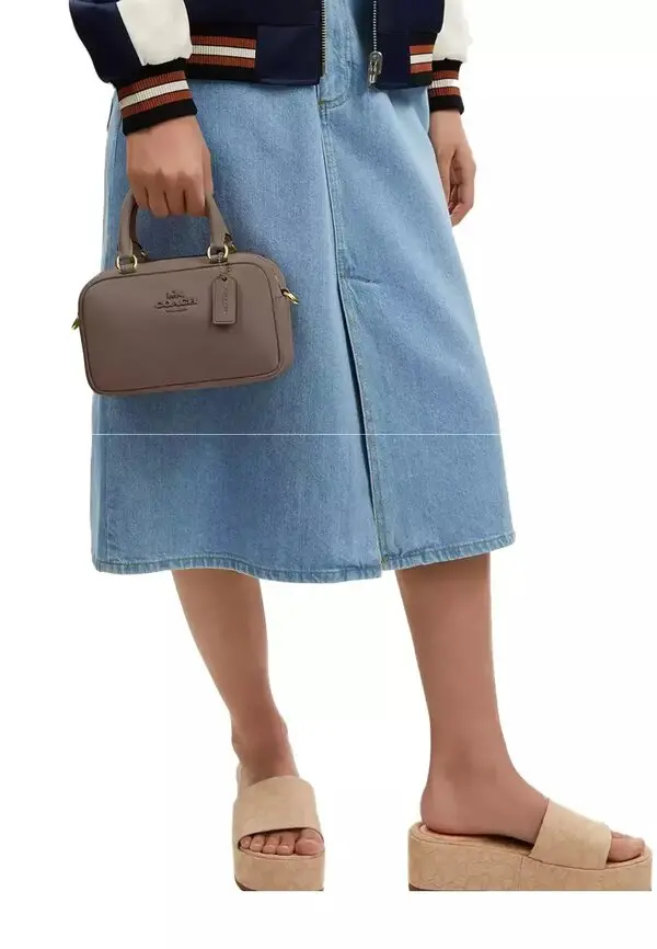 COACH Logo Zipper Shoulder Bag