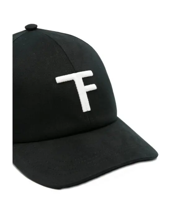 TOM FORD Embroidered Letter Baseball Cap - Black