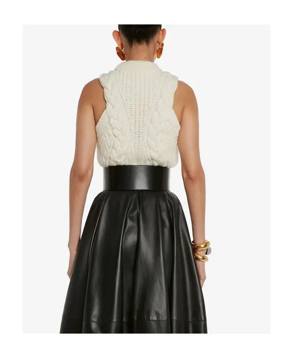 Alexander McQueen Cable-knit Wool Top