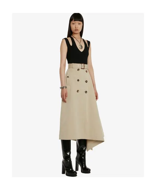 Alexander McQueen V-neck Cut-out Knit Top
