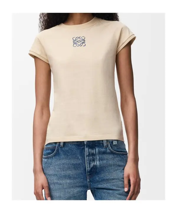 Loewe Anagram Embroidered Fitted T-shirt