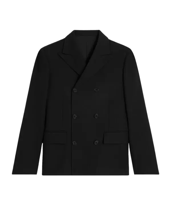 Celine Tailored Jacket In Wool Gabardine - Black