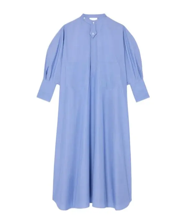 Celine Cotton Poplin Shirt Dress - Blue