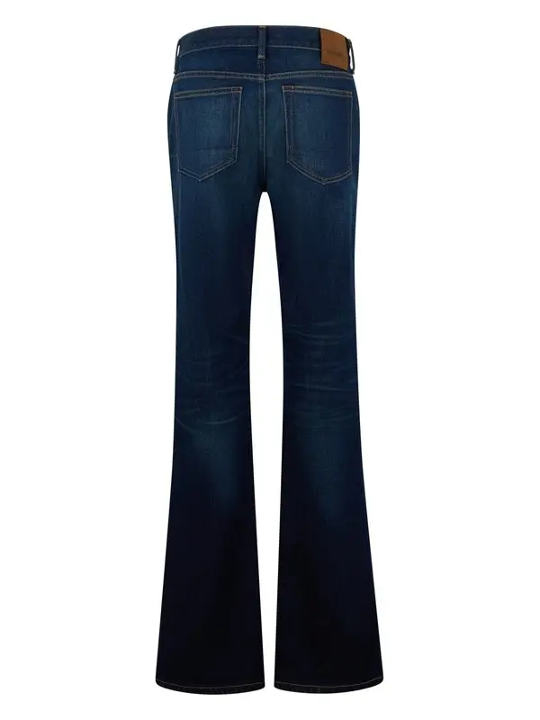 TOM FORD Japanese Stonewashed Comfort Denim Flare Jeans