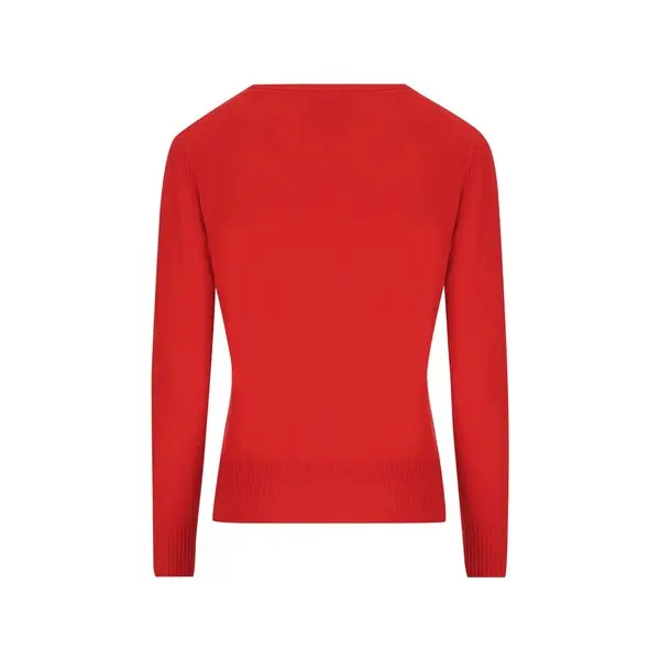 Miu Miu Embroidered Logo V-neck Jumper