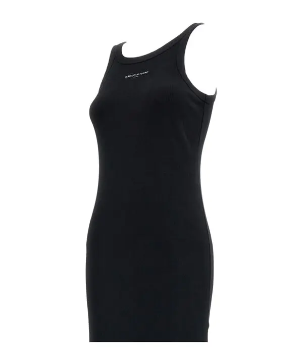 Maison Kitsuné Ribbed Logo Tank Dress