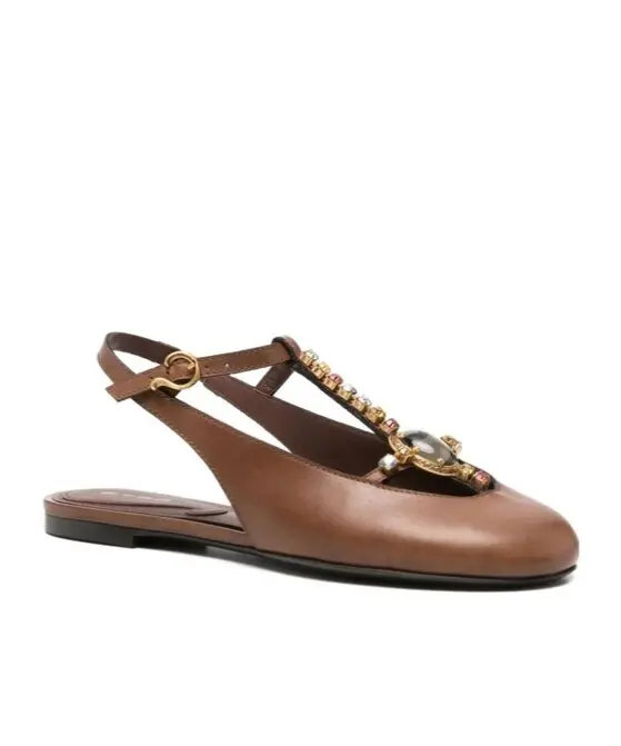 Etro Slingback Pumps With Crystal Embellishments - Multicolor