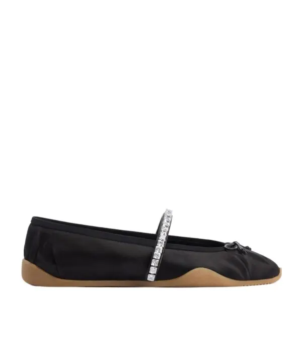 GIUSEPPE ZANOTTI Embellished Ballet Flats - Black