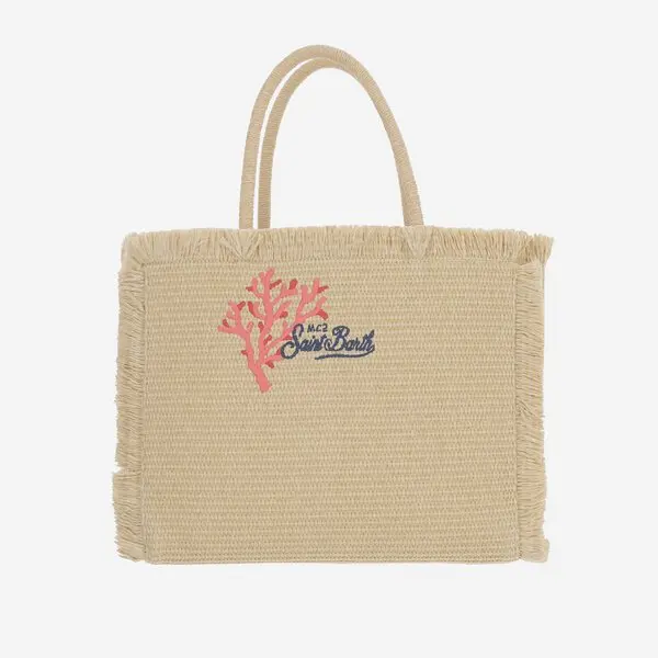 MC2 SAINT BARTH Coral Logo Tote Bag