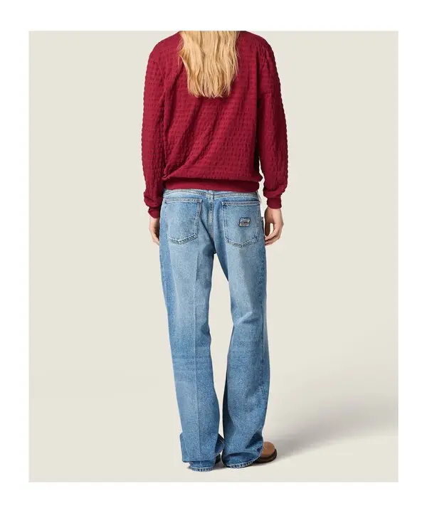 Miu Miu Washed Denim Jeans - Navy