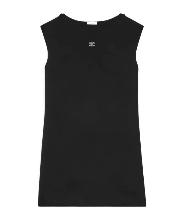 Celine Mini Dress In Fine Wool - Black