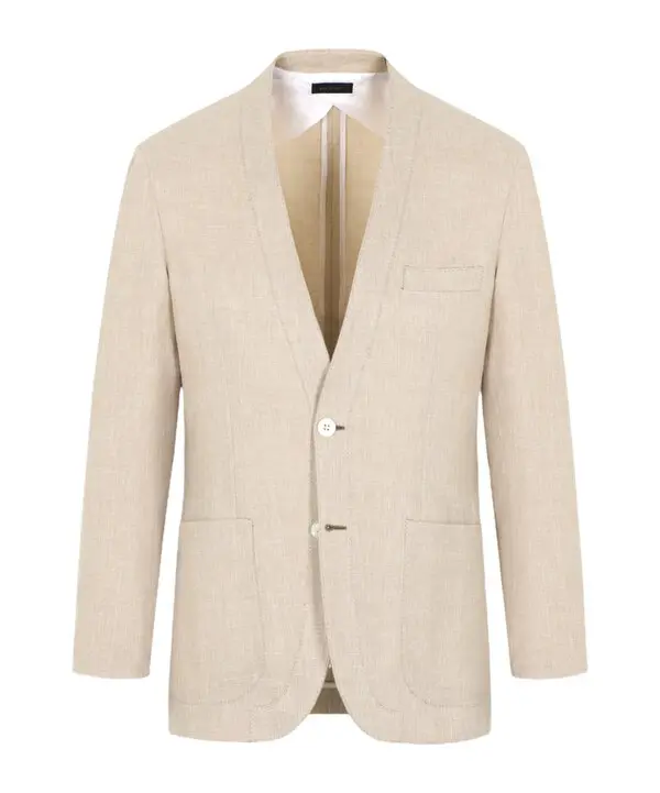 Brioni Linen, Wool And Silk Jardigan - Beige