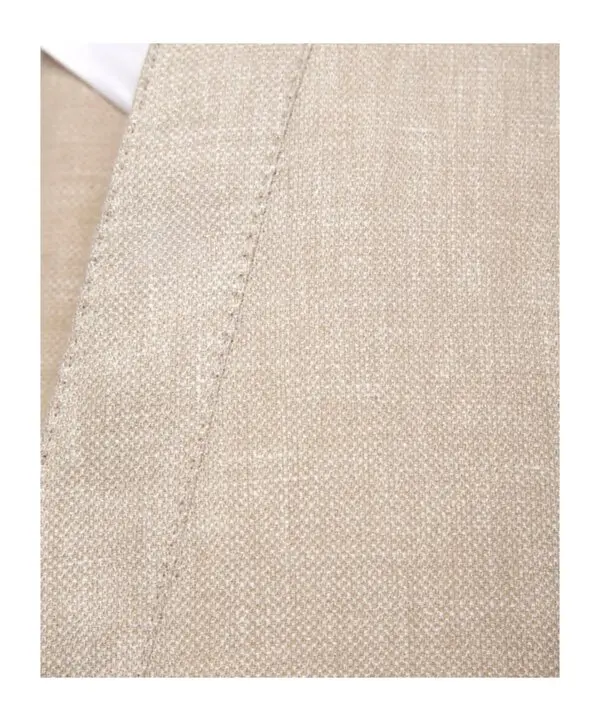 Brioni Linen, Wool And Silk Jardigan - Beige