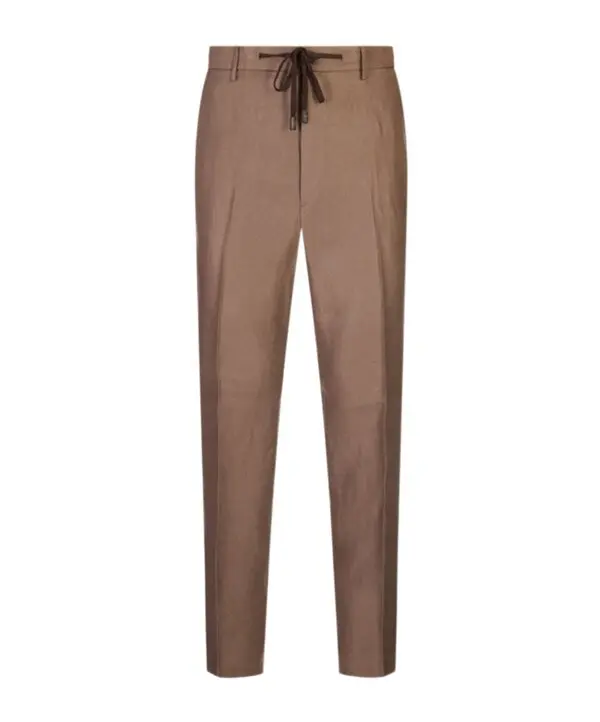 Peserico Tailored Trousers With Drawstring Waist - Brown
