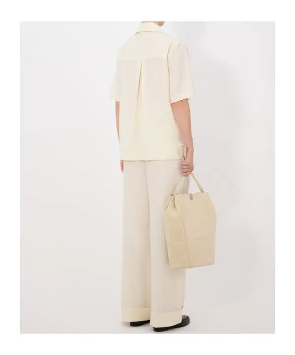 Loulou De Saison Boa Wool Buttoned Shirt - Ivory