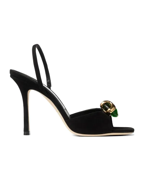 JIMMY CHOO Square-toe High-heeled Sandals