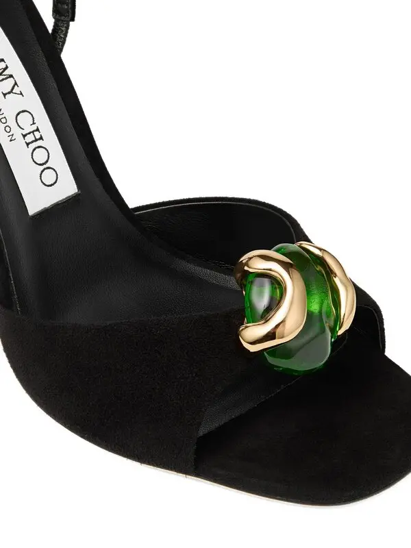 JIMMY CHOO Square-toe High-heeled Sandals