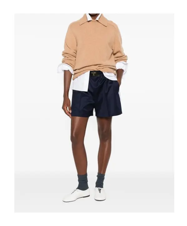 Celine Wool Twill Shorts