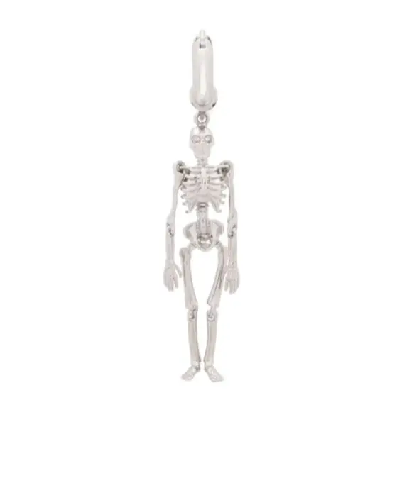 Alexander McQueen Skeleton Drop Earrings - Silver