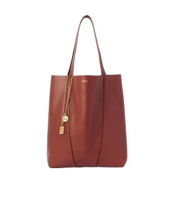 Chloé Ring Detail Shoulder Bag - Blush Brown